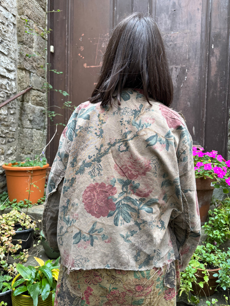 JLS Double Breasted Cotton Floral Jacket 1111 – Dotclothing UK