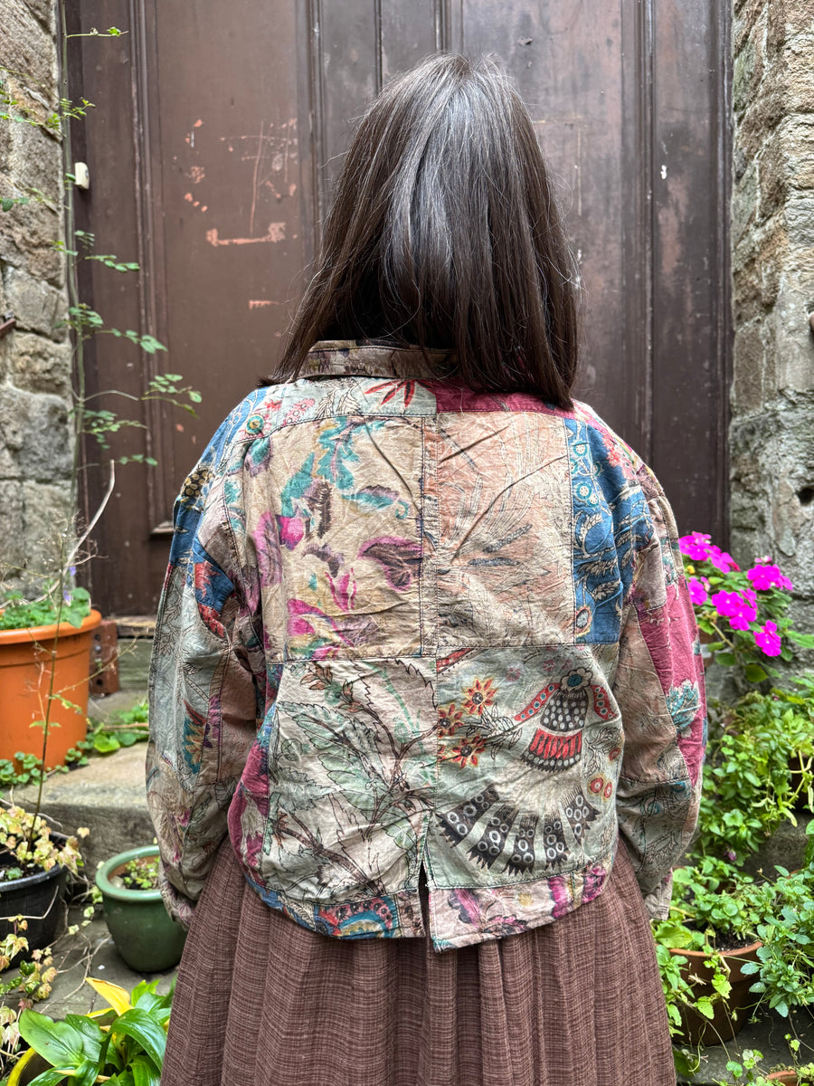 JLS Bold Floral Cropped Buttoned Jacket 1164 – Dotclothing UK
